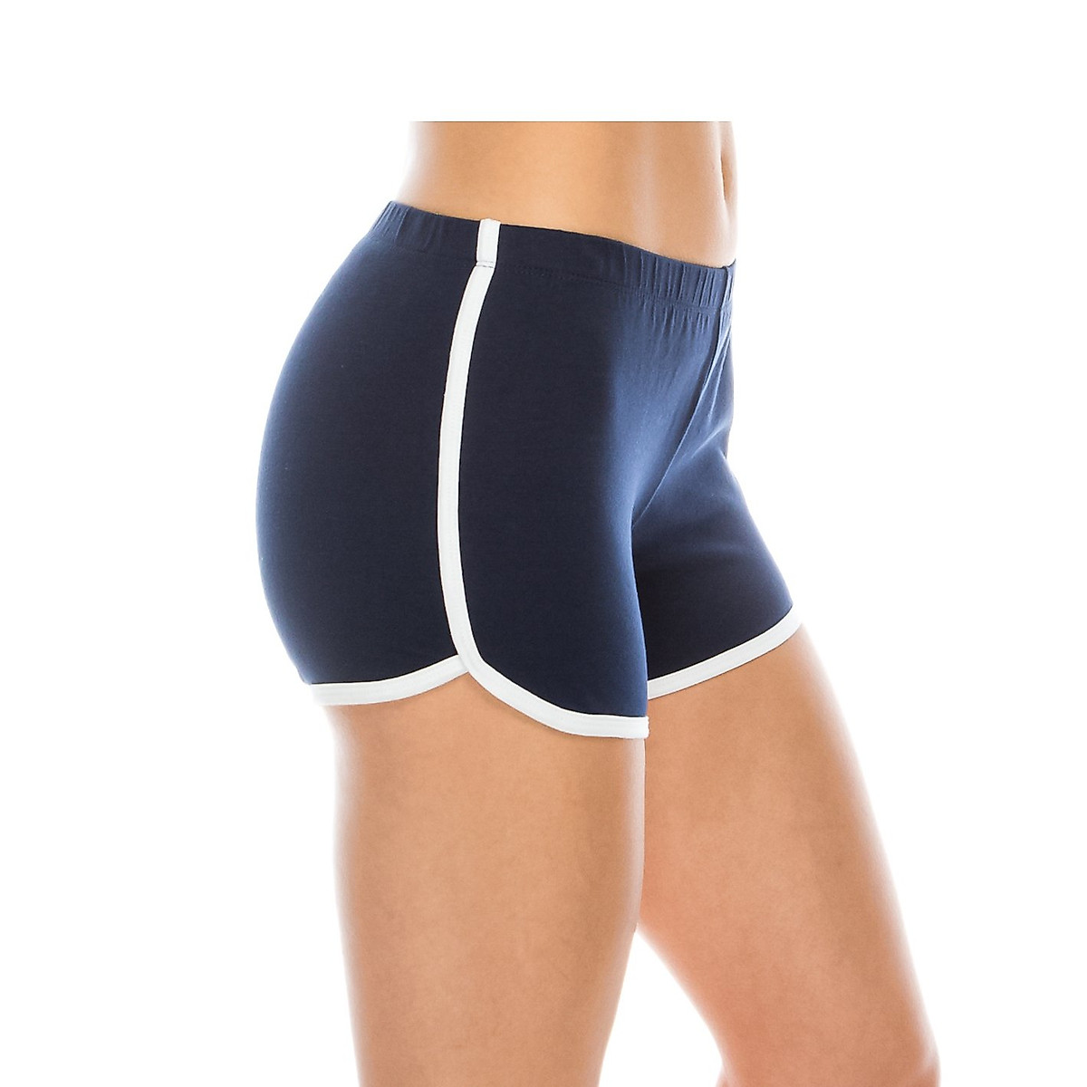 EttelLut - Sexy Booty Dolphin Shorts for Women - Cotton & Spandex Fabric - Navy Medium