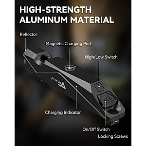 VOTATU ML40 1450 Lumens Weapon Light Compatible with M-Lok Rail Surface, Tactical Flashlight for Rifle, Strobe Function, Magnetic Rechargeable