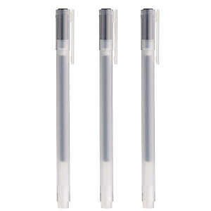 Muji Gel Ink Ball Point Pen, Black, 0.38mm, Pack of 3 (Japan Import)