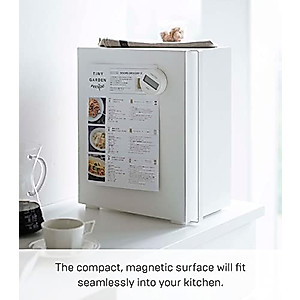 YAMAZAKI Home Box Keeper Container, Large Metal Bread Holder Saver, Slim Space Saving Counter Storage | Steel, One Size, White