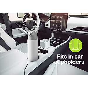 ENCOOL Insulated Stainless Steel Water Bottle with Straw and Carry Loop, Double Wall Cold for 36 Hours, Tritan Leak Proof Lid for Sports, Travel, 24 oz, Snowflake