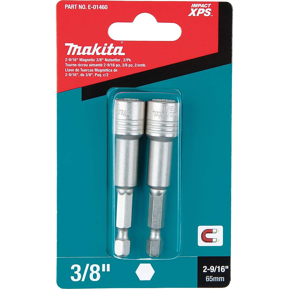 Makita E-01460 Impact XPS™ 2-9/16" Magnetic 3/8" Nutsetter, 2/pk