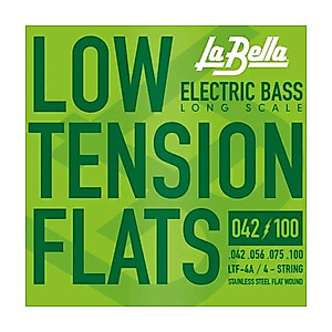 La Bella LTF-4A Low Tension Flats Long Scale Stainless Steel Flat Wound Bass String