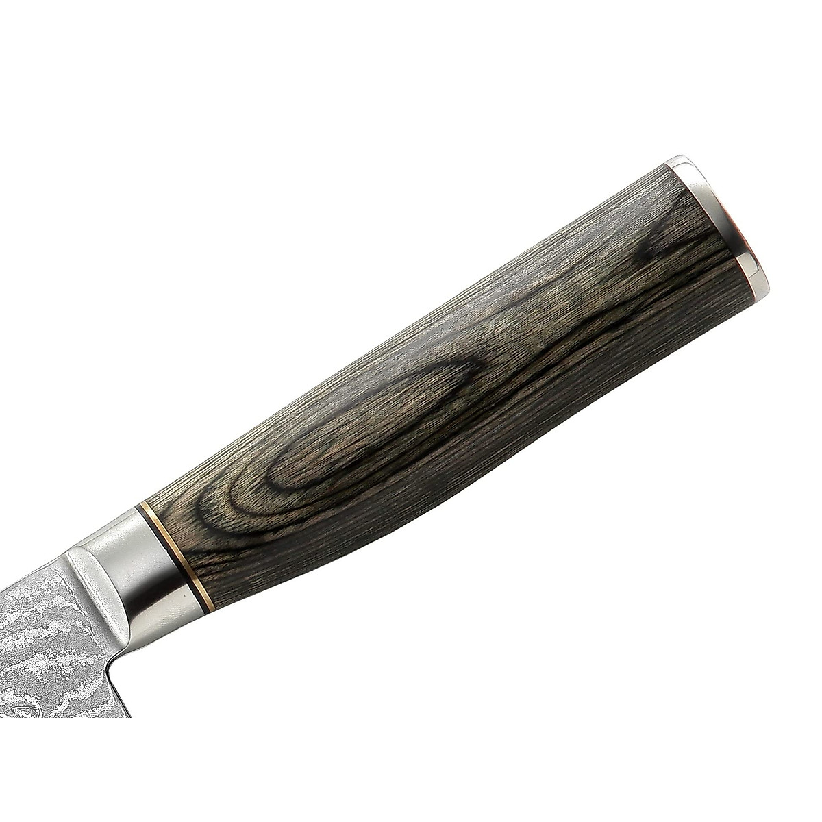 ZHEN D5P Japanese VG-10 67 Layers Damascus Steel Chef Knife 8-inch Cutlery , Brown