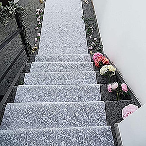 BalsaCircle 50 feet White Lace Floral Aisle Runner - Wedding Ceremony Engagement Party Reception Events Bridal Shower Decorations