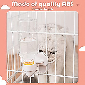 Riakrum 2 Pieces Dog Water Bottle for Crate 17oz Anti-Overflow Pet Cage Water Dispenser Automatic Hanging Cage Bottle for Small Dogs Cats Bunny Ferret Small Animals Crate Kennel Cage, 2 Colors