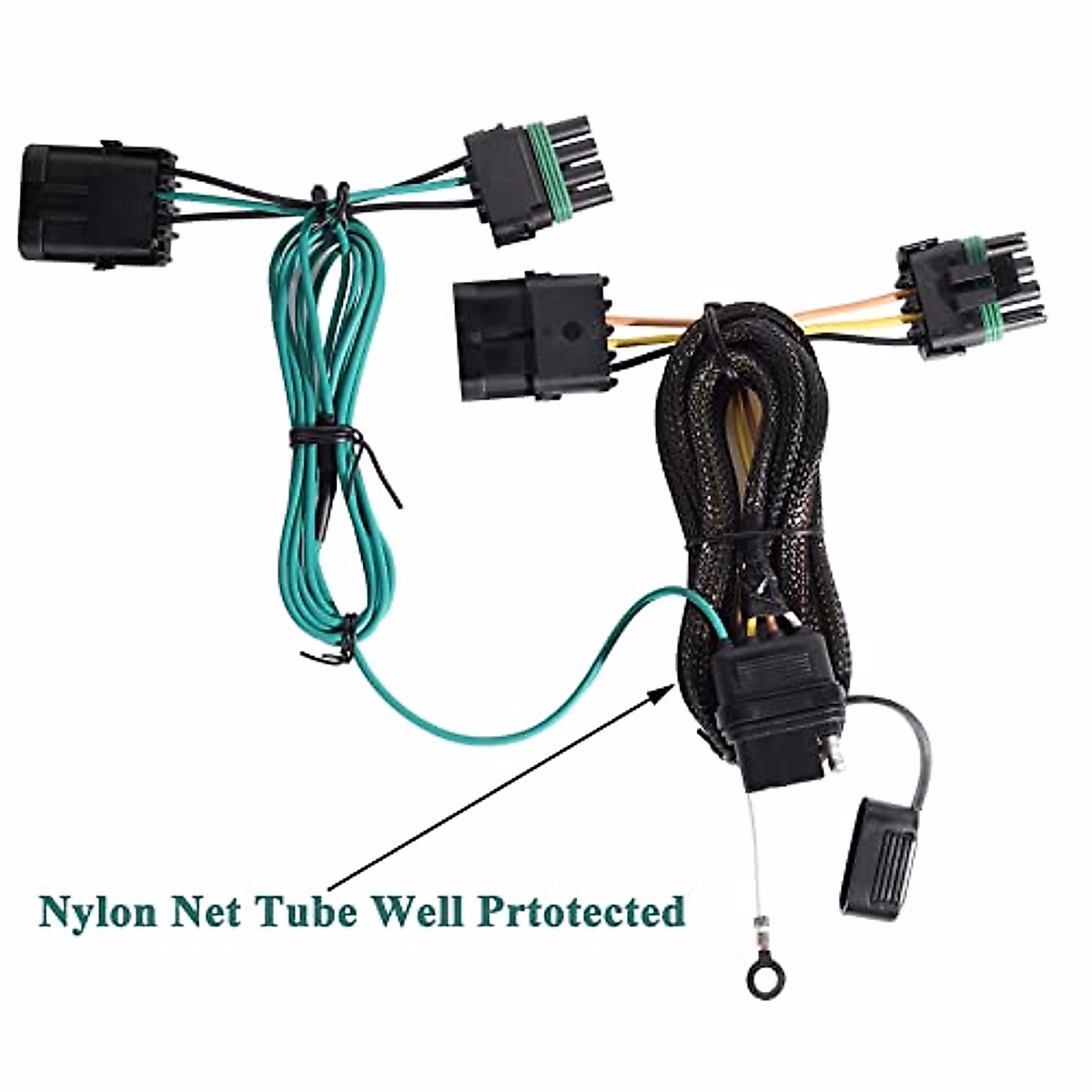 Oyviny Custom 4 Pin Trailer Wiring Harness for 1991-1997 Jeep Wrangler/1997 Jeep TJ/1991-1995 Jeep YJ