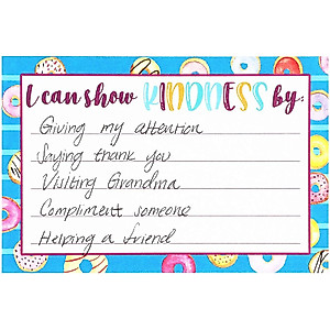 Classroom Kindness Cards and Ballot Box for Elementary Students (8x8 in, 50 Cards)