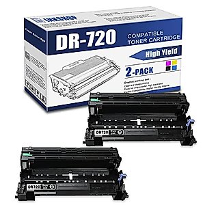 DR720 Compatible DR-720 Black Drum Unit Replacement for Brother DR-720 HL-5440D HL-5450DN DCP-8110DN DCP-8150DN MFC-8710DW Toner.(2 Pack)