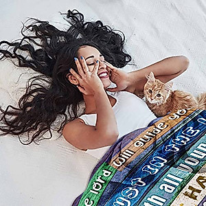 OUXIOAZ Christian Gifts for Women, Bible Verse Blanket Religious Gift Healing Throw Blanket with Inspirational Thoughts Prayer Blankets Mother's Day Birthday Gifts Spiritual Gifts for Women 50"x60"