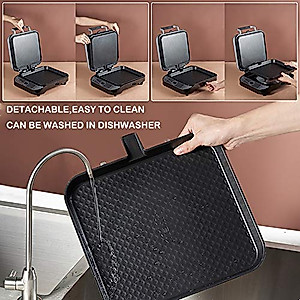 LIVEN Electric Baking Pan LR-FD431 Skillet Griddle, US DuPont Non-Stick Coating,Removable Upper and Lower Grill Pan, Easy to Clean,Electric Indoor Grill/Griddle