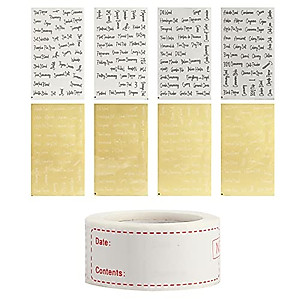 276 Pcs Clear Pantry Labels Set with 125pcs Blank Labels, DIY Food Label Sticker, Water Resistant & Oil Resistant, Pantry Labels for Food Containers, Jars for Flour, Sugar, Oat(Size:401pcs)