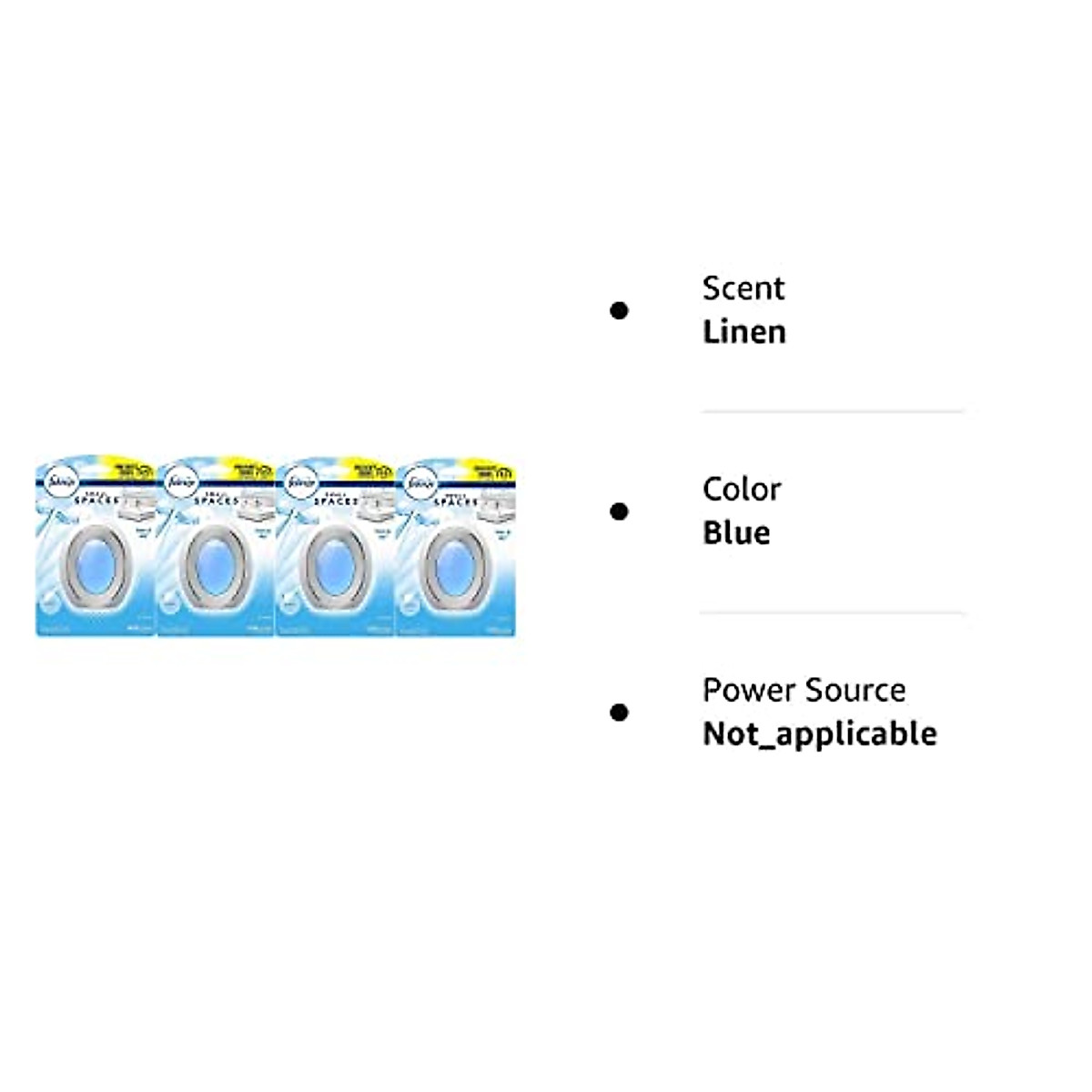 Febreze Small Spaces Air Freshener - Linen & Sky (Pack of 4)