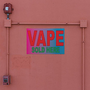 Decal Stickers Multiple Sizes Vape Sold Here Red Green Industrial Vinyl Safety Sign Label Business 36x24Inches
