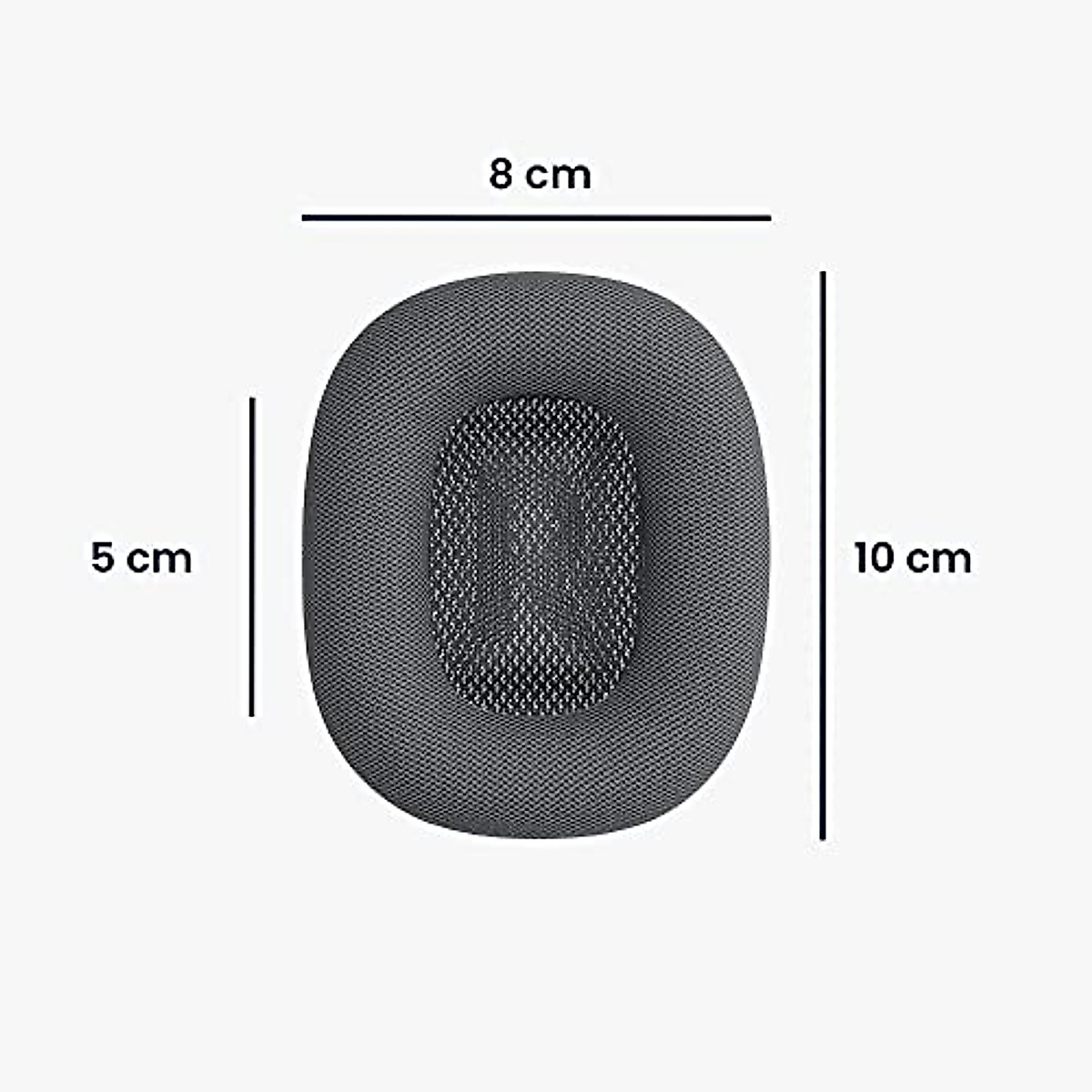 kwmobile Replacement Ear Pads Compatible with Apple AirPods Max - Earpads Set for Headphones - Dark Grey