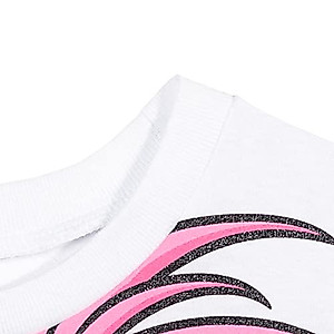 DreamWorks Trolls Poppy Toddler Girls Short Sleeve T-Shirt French Terry Shorts Set White/Pink 3T