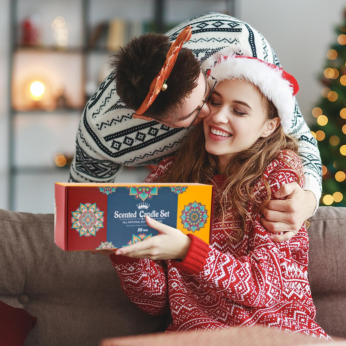 Scented Candles Gifts Set, 20 Pack Candles for Home Scented, Stress Relief Gifts for Women, 450H Lasting Burn Soy Wax Aromatherapy Candle Set for Birthday, Valentine's, Christmas, Mother's Day