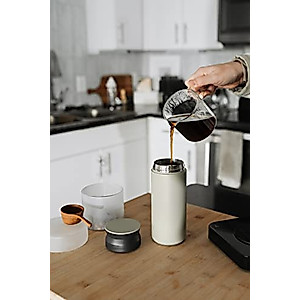 KINTO 20929 Travel Tumbler, 11.8 fl oz (350 ml), Sand Beige, Vacuum Double Layer Structure, Heat and Cold Retention