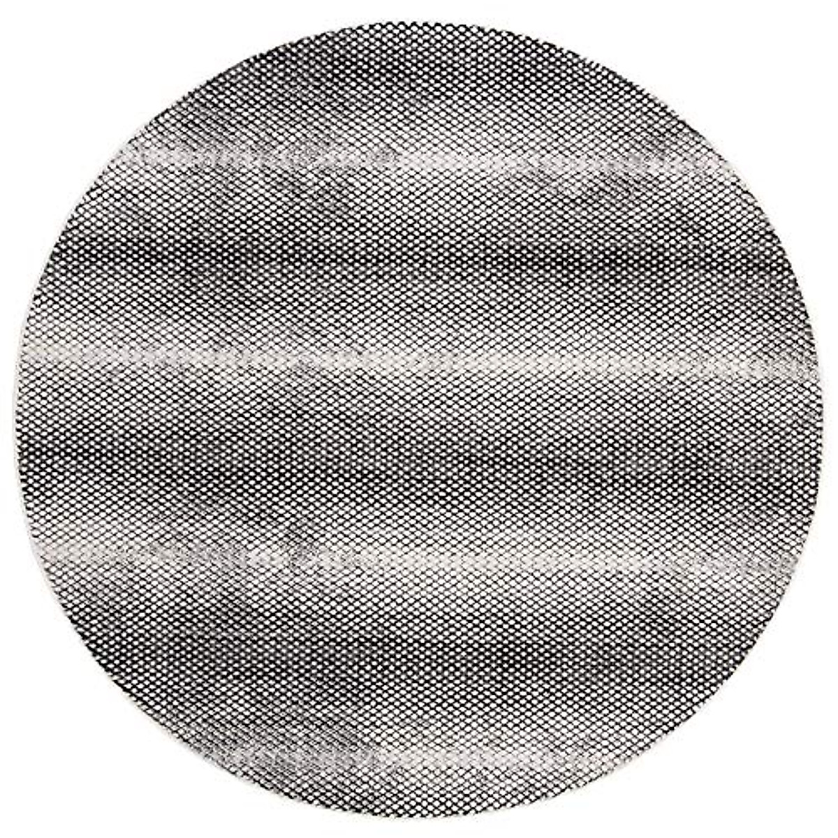 SAFAVIEH Lurex Collection Area Rug - 6'7" Round, Black & Ivory, Modern Abstract Design, Non-Shedding & Easy Care, Ideal for High Traffic Areas in Living Room, Bedroom (LUR186Z)