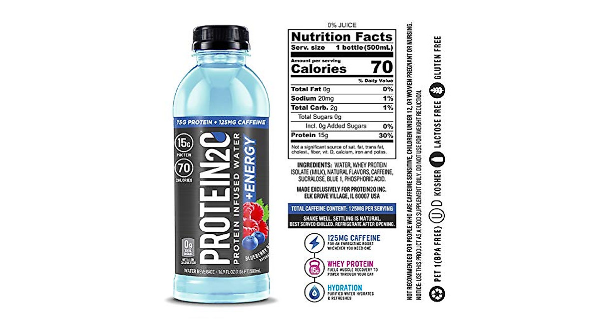 Protein2o 15g Whey Protein Water with Energy Boost | Refreshing & Sugar ...
