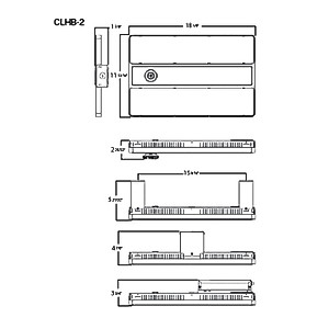 Halco 36101 LED Linear High Bay, 140/150/165 Watts, 23736LM, Compact Design, 4000K/5000K, Adjustable Power and Color Temperature, 120-277 Volt, V-Hook Mount Included, CLHB-2-WS-CS-U, White