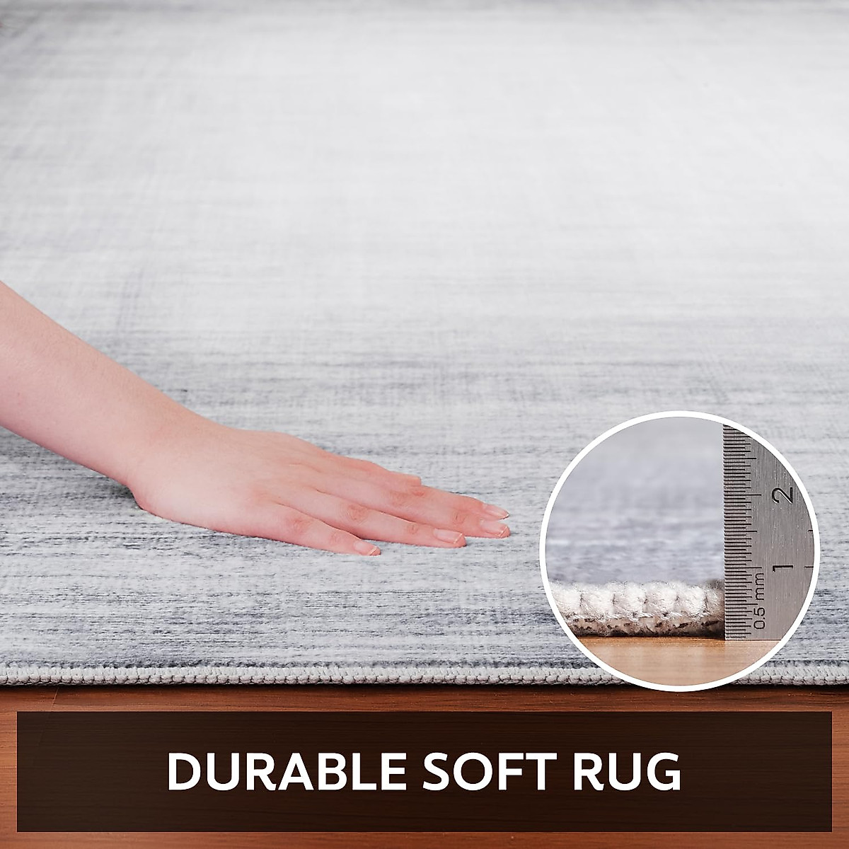 5x7 Area Rugs for Living Room, Machine Washable Non Slip Area Rug Modern Abstract Indoor Rug Carpet Ultra Soft Rugs for Bedroom Dining Room Playroom Bedside Office, Grey