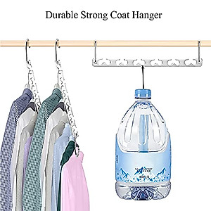 Magic Clothing Hangers Space Saving Sturdy Metal Hangers Wardrobe Closet Organizer Space Saving Hanger Pack of 6 Cascading Hangers