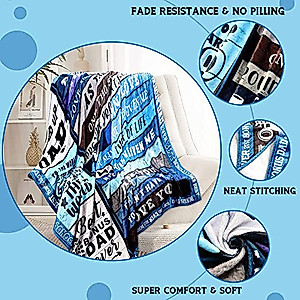 Sixftop Best Bonus Dad Blanket Gifts from Daughter Son in Law Step Dad Fathers Day Birthday Gifts | to Bonus Dad Gifts | Christmas Bday Presents for Father in Law Throw Blanket 50” X 60"