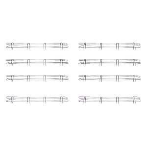 Quantum Storage SL14-8 8-Pack Side Ledge for 14" Deep Wire Shelving Units, Chrome Finish, 1" Width x 14" Length x 4" Height