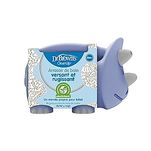 Dr. Brown’s CleanUp Pour & Roar Watering Can, Baby Bath Essentials Kids Toy, 6+ Months BPA Free, Certified Plastic Neutral