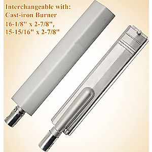 Cast Stainless Steel Grill Burner Replacement(4 PCS), SS304 Heavy Duty Outdoor BBQ Gas Grill Burners, Compatible with CIT CITSS CIT-SS 23301 Aussie Bull Jenn-Air Nexgrill TURBO(5-Year Warranty)