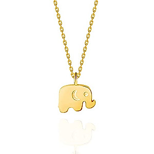AOOF S925 Silver Lucky Elephant Necklace Women's Clavicle Chain Pendant Fashion Platinum