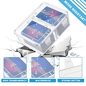 300 Card Storage Box Compatible with MTG TCG Clear Plastic Trading Card Storage Box with Removable Divider Hard Trading Deck Card Box for Baseball Football Game Card Organizer Collector (4 Pcs)