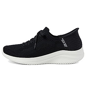 Skechers Sport Women's Women's Hands Free Slip-ins Ultra Flex 3.0-Brilliant Path Sneaker, Black/White, 7.5