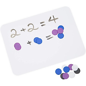 Plastic Counting Chips for Math, Bingo, Poker (4 Colors, 1 In, 240 Pieces)