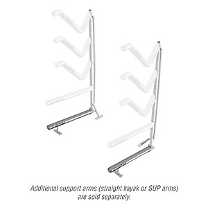 Magma Products, R10-1001 Storage Rack System Base Frame Kayak/SUP Dock Mounted, Polished Stainless Steel