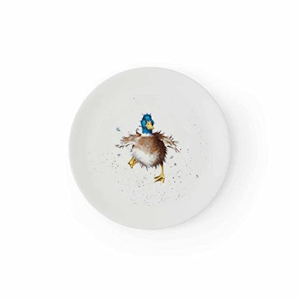 Portmeirion Royal Worcester Wrendale Designs Coupe Plate | 8 Inch | A Waddle And A Quack Duck Motif | Small Plate for Salad, Appetizers, or Dessert | Made of Fine Bone China | Dishwasher Safe