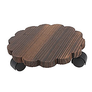 GANAZONO 1pc Removable Tray Round Planter Heavy Duty Shelf Brackets Carts with Wheels Heavy Duty DIY Plant Saucer Flower Pot Roller Flower Pot Caddy Simple Flowerpot Tray Flower Pot Base
