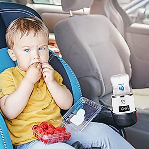 Portable Bottle Warmer, Bellababy Cordless Rechargeable Baby Bottle Warmer for Travel, with Bottle & 4 Leak-Proof Adapters, 4 Accurate Temperature Adjustable for Breastmilk or Formula