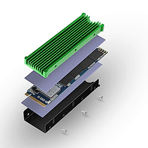 MHQJRH M.2 2280 SSD heatsink (Green)