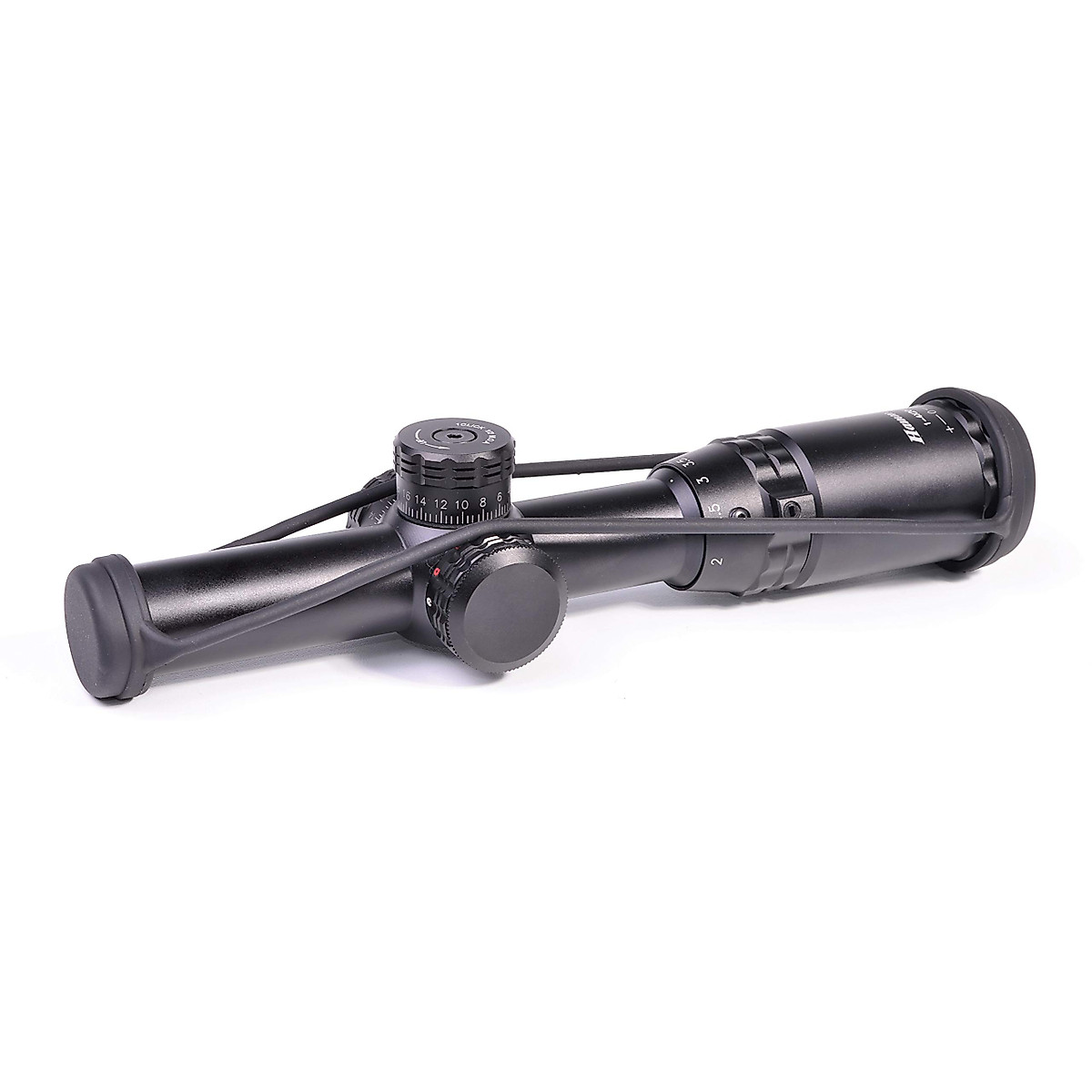 Hammers Lightweight Lever Action Rifle Scope 1-4x20 w/Illuminated Etched Glass Hog Pig Reticle 1inch Tube Weaver Rings Finger Adjustable Lockable Turret Screw Speed Lever