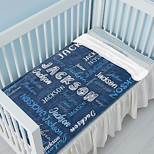 TVSNET Personalized Gifts for Christmas, Custom Blanket with Name for Women Men, Personalized Blanket for Baby Kids, Customized Baby Name Blanket, Baby Girl Boy Newborn Essentials