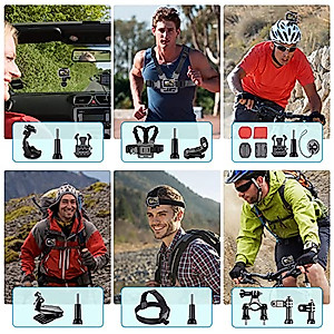 GAMSOD Action Camera Accessories Kit Compatible with Go Pro 11 10 9 8 7 6 5 4 Gopro Max Yi DJI Insta360 AKASO Campark XTU Camworld Sport Cameras (50 in 1)