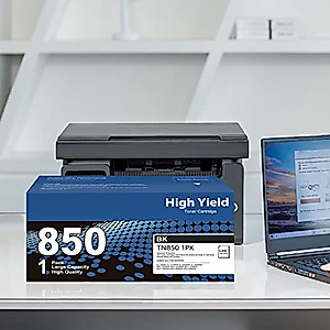 TN850 High Yield Toner Cartridge, TN-850 High-yield Black Toner Cartridge, TN-850BK Replacement for Brother TN850 HL-L6200DW MFC-L5850DW MFC-L5900DW MFC-L5700DW HL-L5200DW MFC-l5800DW, TN850 1PK