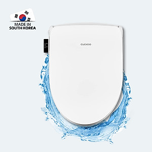 CUCKOO CBT-I1030RW |Remote Controlled Electric Bidet for Elongated Seats|Easy Installation, Instant Warm Water, Adjustable Water Pressure, Slotted, Direct Connection Water Supply, Powder coated, White