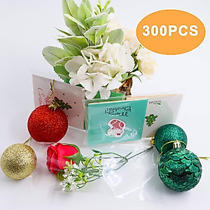 Edvision 300Pcs 4" x 6" Poly Cellophane Bags, 1.4Mil Thick Transparent OPP Cello Bags, Self Sealing Resealable Small Plastic Bags for Packing Snacks, Candies, Candle, Soap, Jewelry, Cards