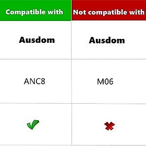 TaiZiChangQin Ear Pads Ear Cushions Earpads Replacement Compatible with Ausdom ANC8 ANC 8 Headphone (Velour)