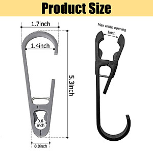 6Pcs Laundry Hooks with Clips Hanger Closet Organizer Clamps Hanging Socks Boot Bras Towels Shower Pegs for Bathroom Wardrobe Kitchen Office Holders Clothes Pins Outdoor, White