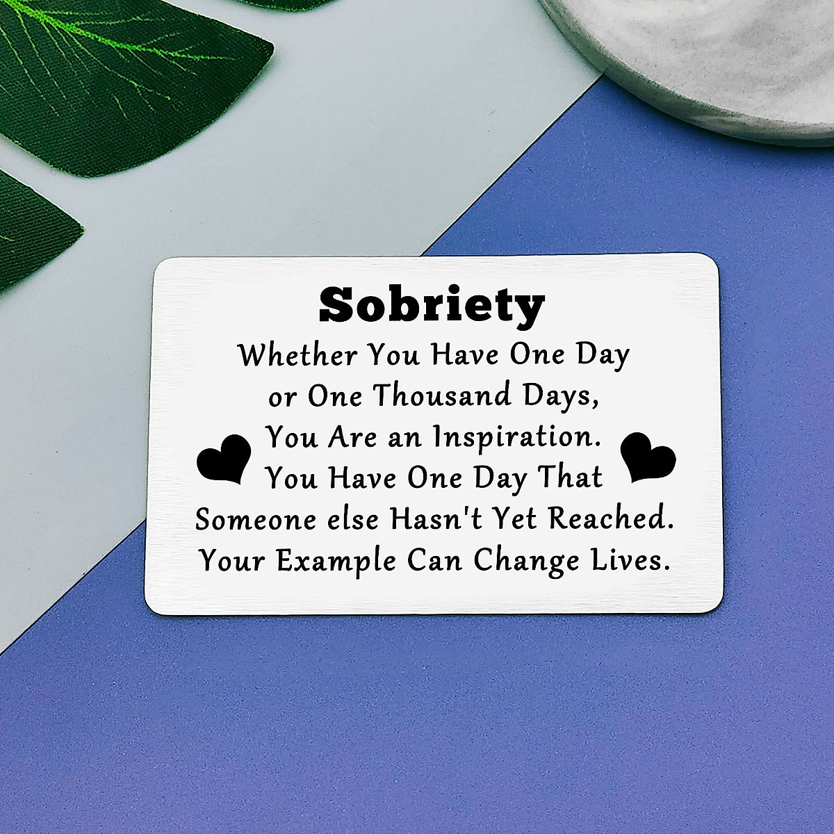 Addiction Recovery Gift for Women Men Metal Wallet Insert Card Sobriety Gift Recovery Gift AA Gift for Friend Recovery Sobriety Engraved Wallet Insert Card Inspirational Gifts Christmas Birthday Gift
