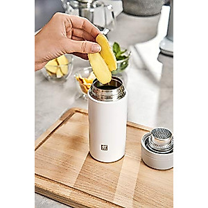 ZWILLING Thermo Tea & Fruit Infuser, 14.2 oz, Silver-White